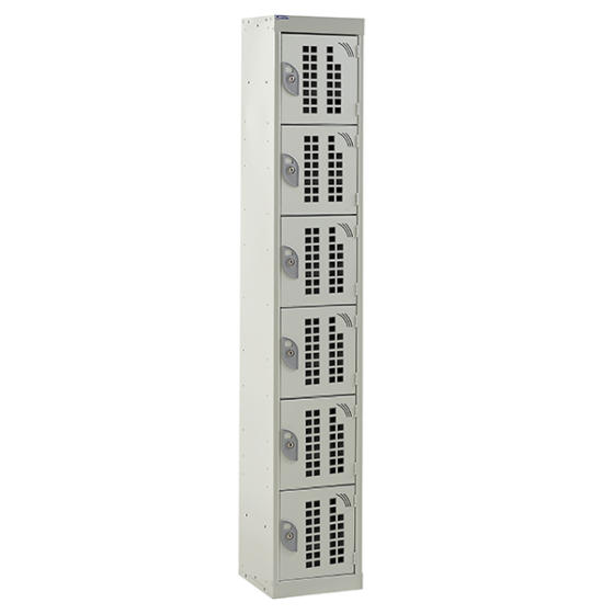 Armour Perforated Door Lockers - 6 Door