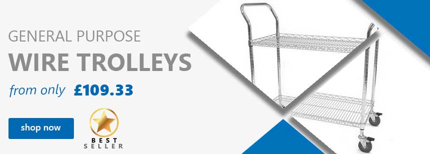Wire Shelf Trolleys | Cupboardsdirect.co.uk